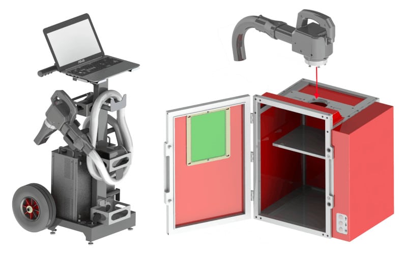 Mobile laser marking station L-MOOV, manufacturer of portable engraver